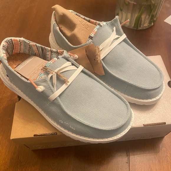 Hey Dude | Shoes | Blue Hey Dude Shoes Size 8 Brand New | Poshmark